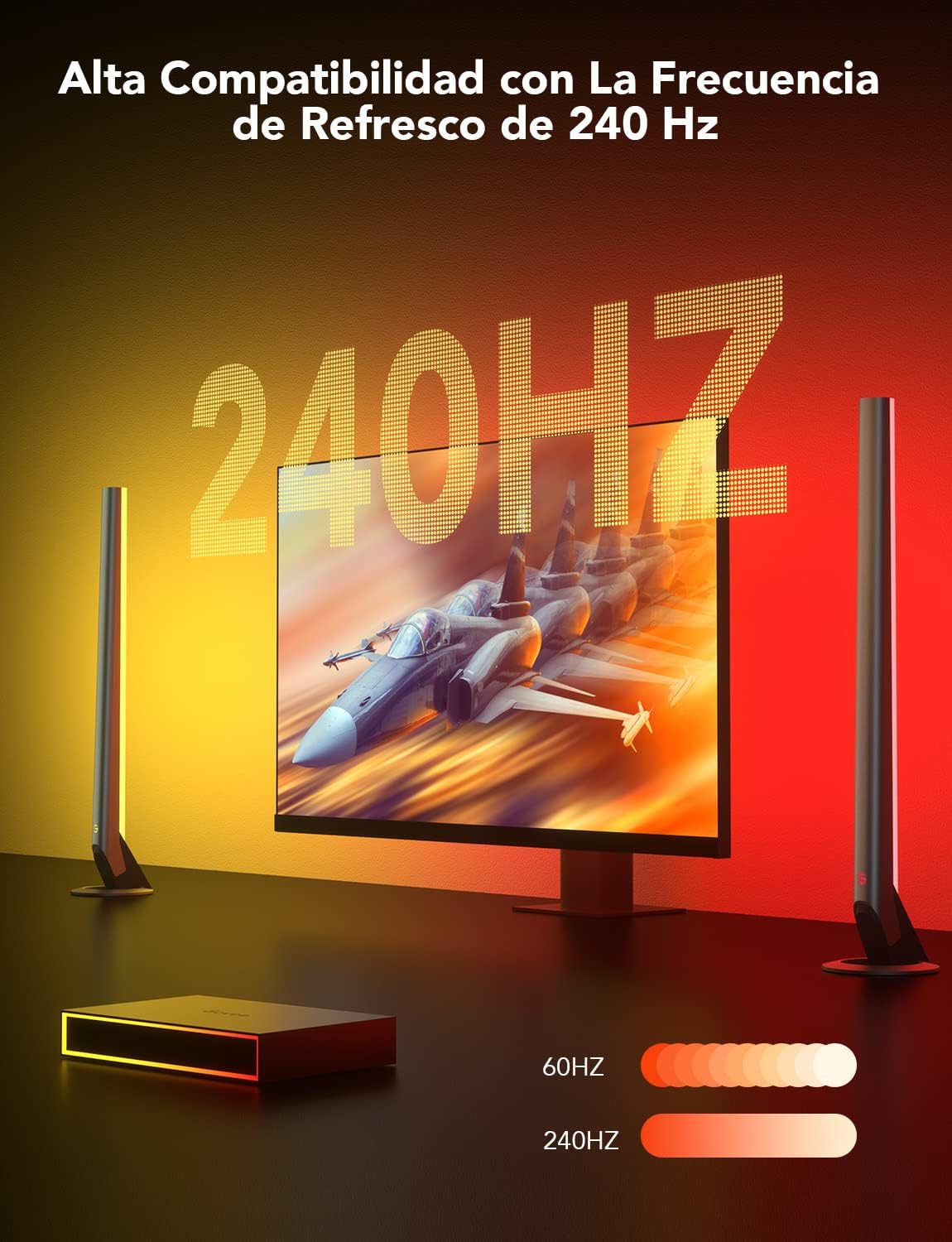 Barras Luminosas y Tira LED para Monitor de 27-34” - Kit AI GAMING BOX ...